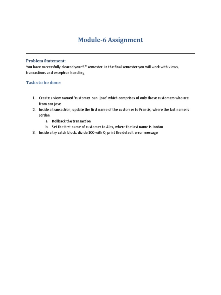SQL Developer Mod 6 | PDF