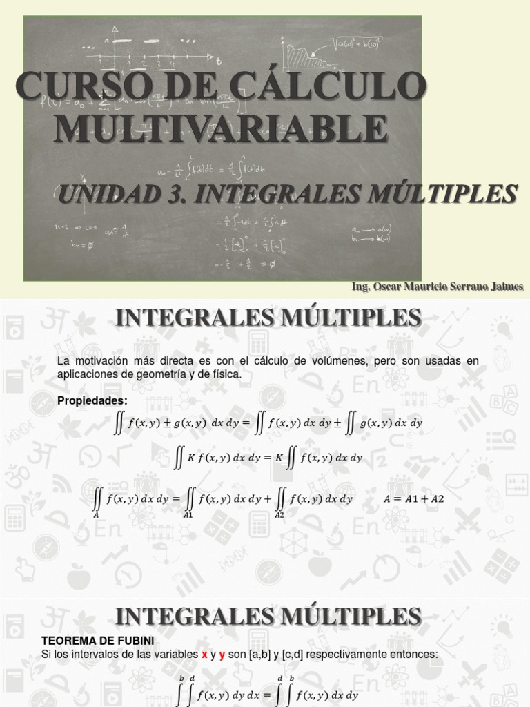 Integrales Múltiples y Aplicaciones | PDF | Integral | Análisis matemático