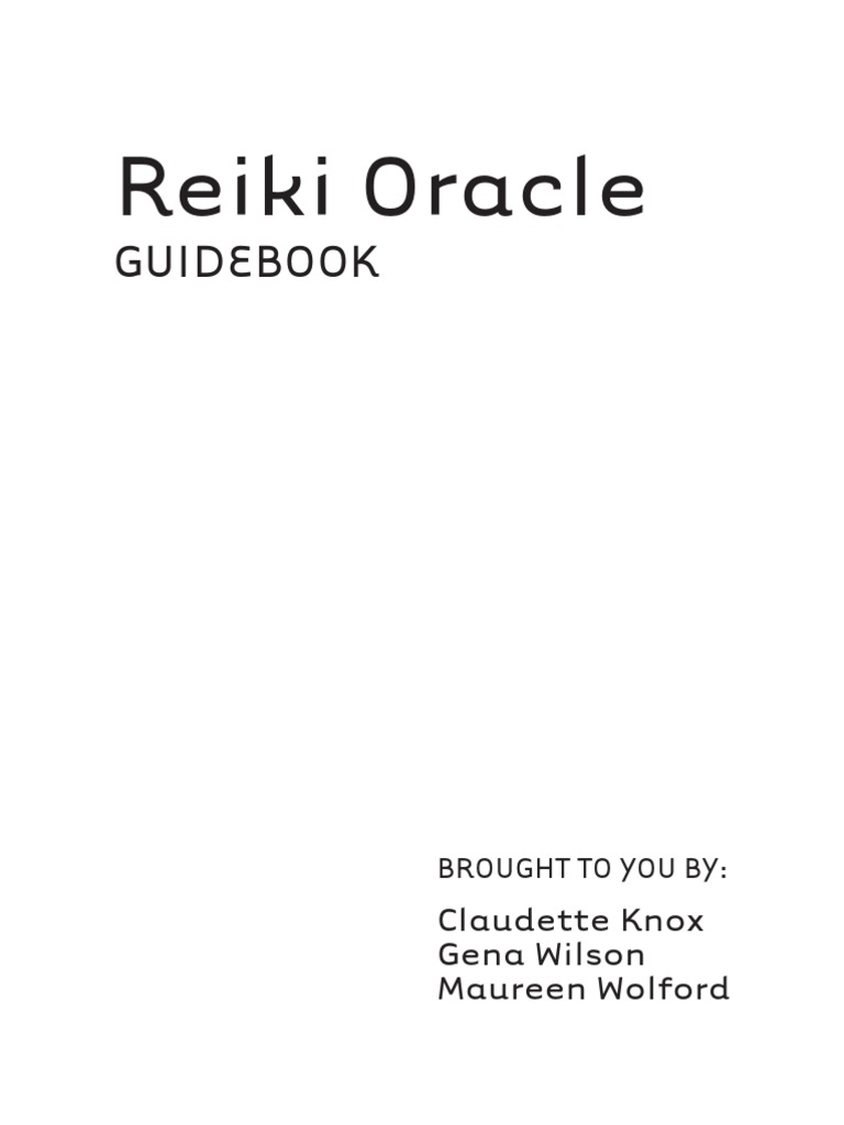 Reiki Oracle Cards PDF | PDF