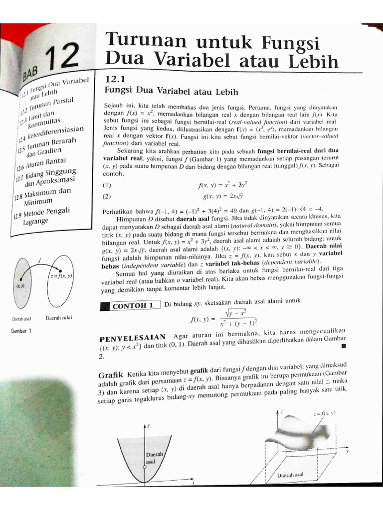 Turunan Fungsi Dua Variabel Atau Lebih | PDF