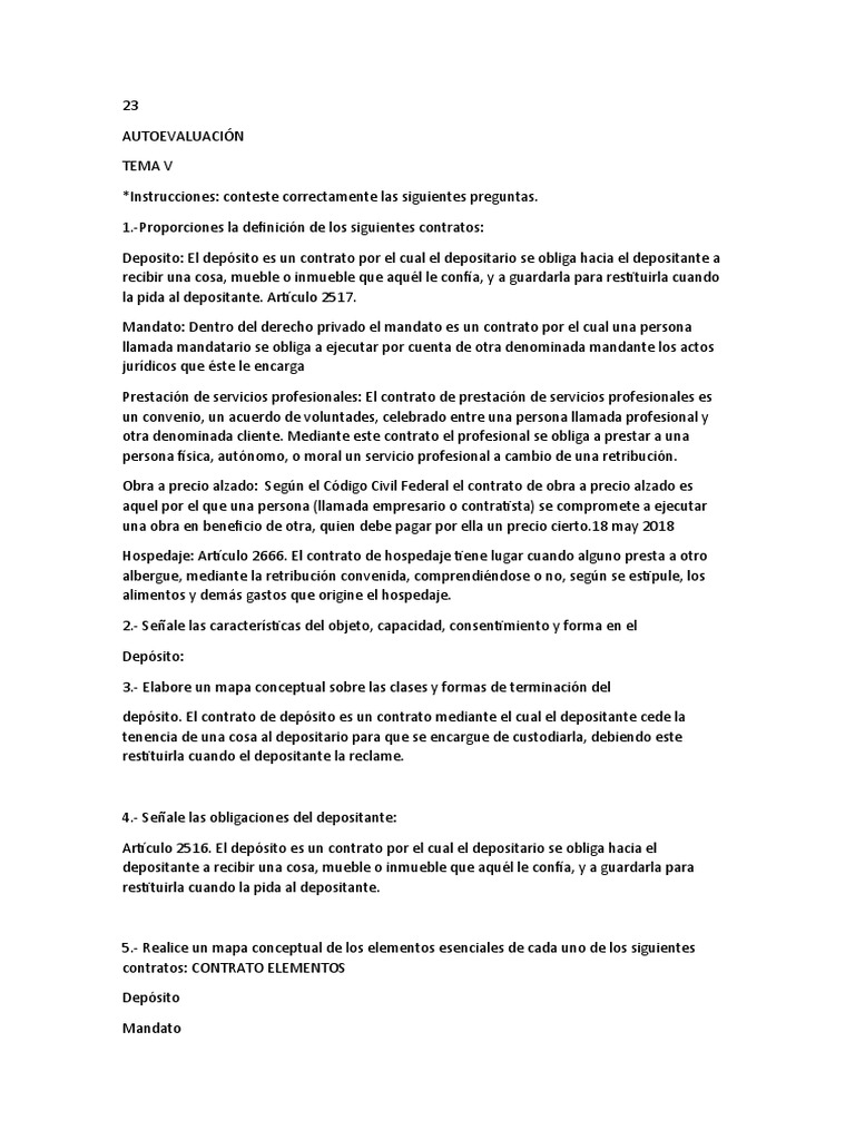 Tarea Derecho Civil Tema V | PDF | Finanzas y dinero | Derecho