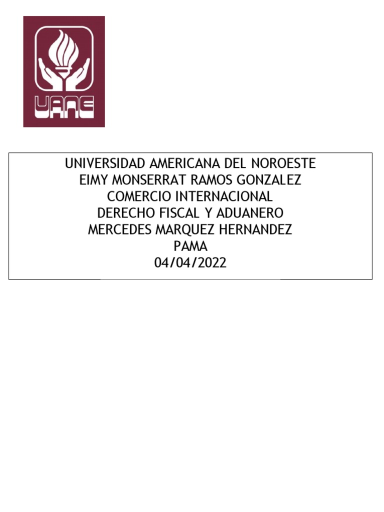 Acta de Pama | PDF | aduana | México