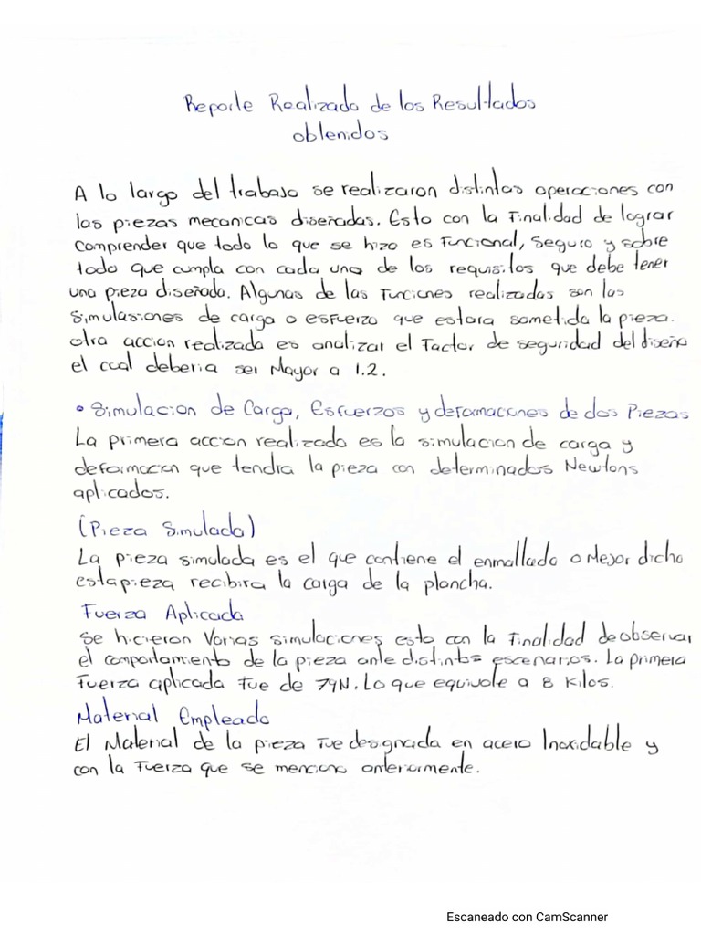Reporte A Mano | PDF