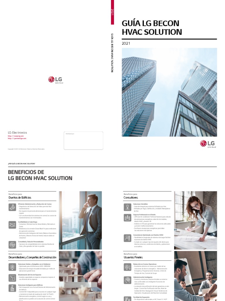 Guía LG BECON Solucion Controles HVAC | PDF | Uso eficiente de energía ...