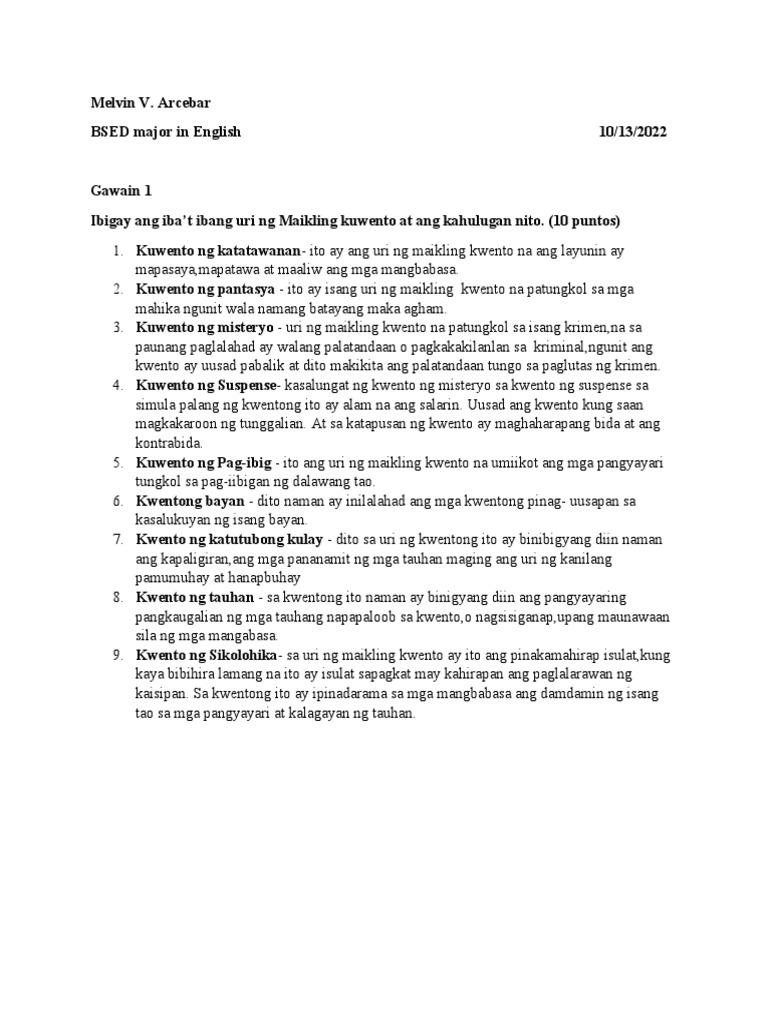 Kwentong Pambata | PDF