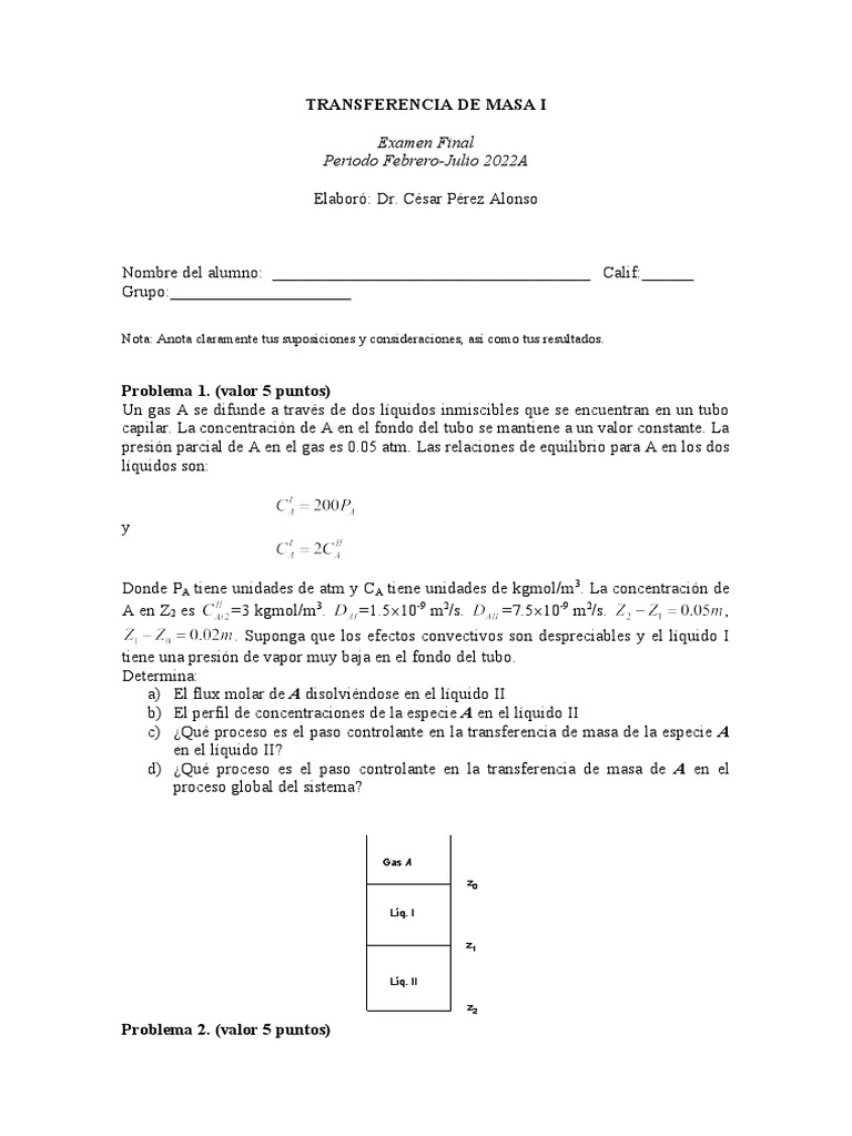 Ex Final Masai 2022A | PDF | Líquidos | Gases
