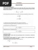 Class 11 Gravitation Formula Sheet | PDF | Newton's Law Of Universal ...