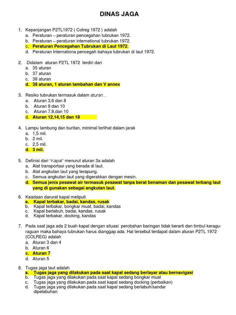 Dinas Jaga - Final | PDF