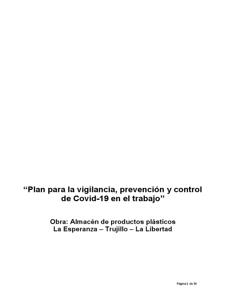 Plan Para La Vigilancia Prevención Y Control Pdf Lavado De Manos