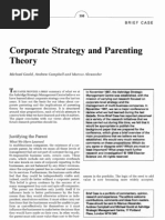 Corporate Strategy - The Quest For Parenting Advantage | PDF ...