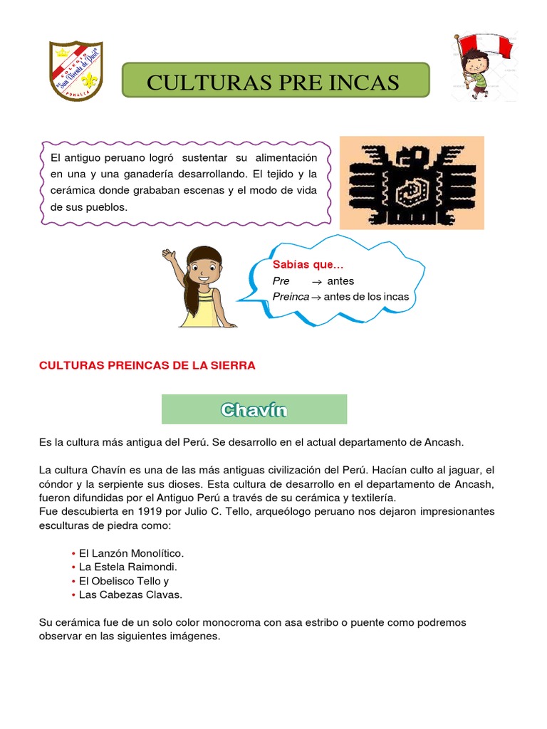 Sesión 1 - Culturas Pre Incas | PDF