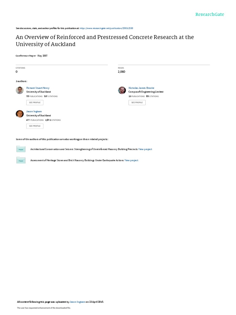 An Overview of Reinforced and Prestressed Concrete Research at The ...