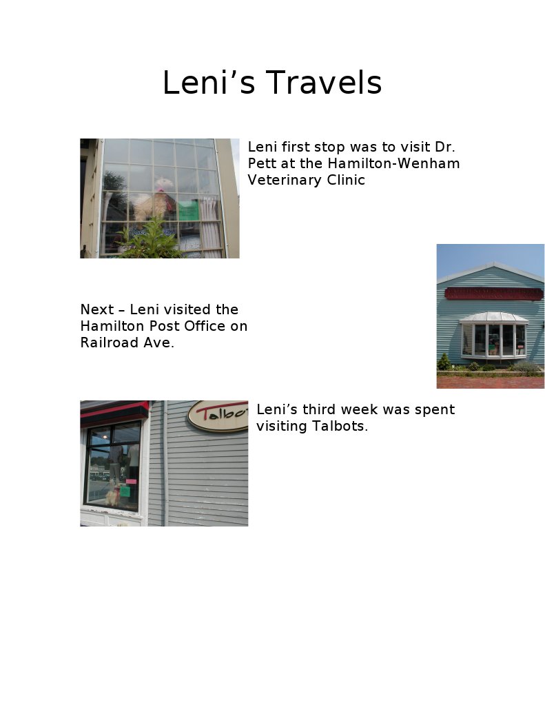 Leni's Travel Stops in Hamilton | PDF