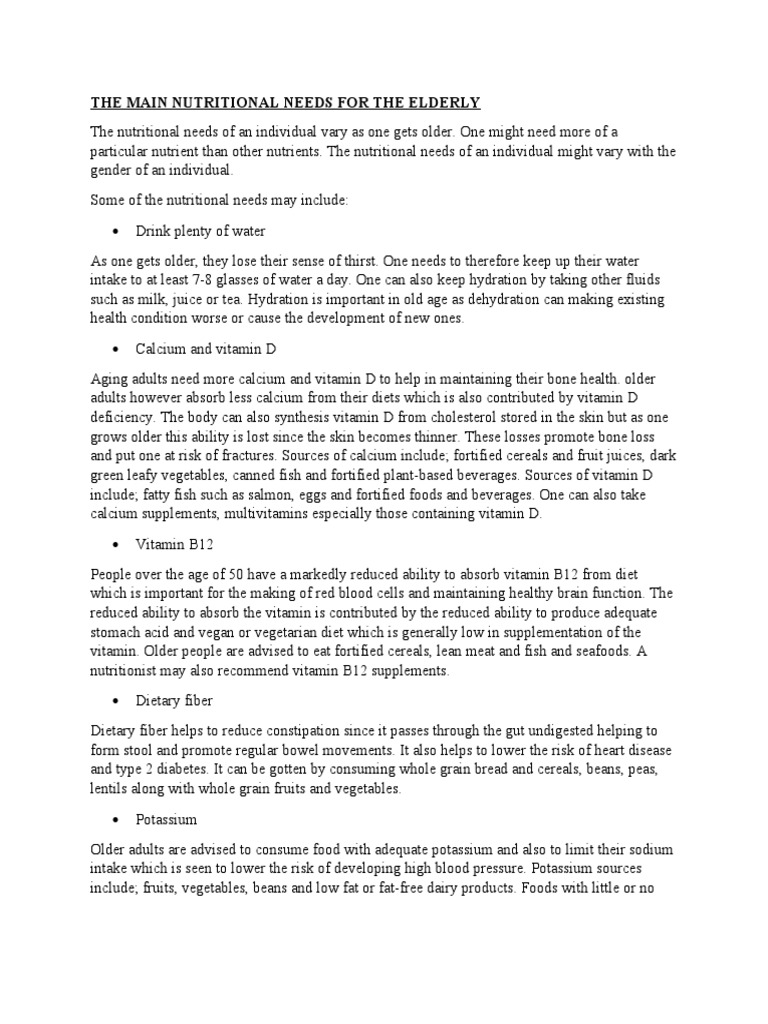 Nutrition Assignment | PDF | Vitamin D | Vitamin