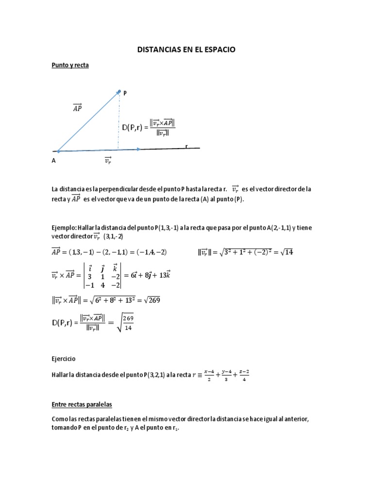 DISTANCIAS | PDF | Geometria plana) | Línea (geometría)