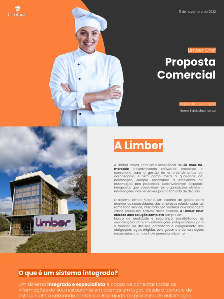 Proposta Comercial - Limber Chef | PDF | Qualidade (negócios) | Contabilidade