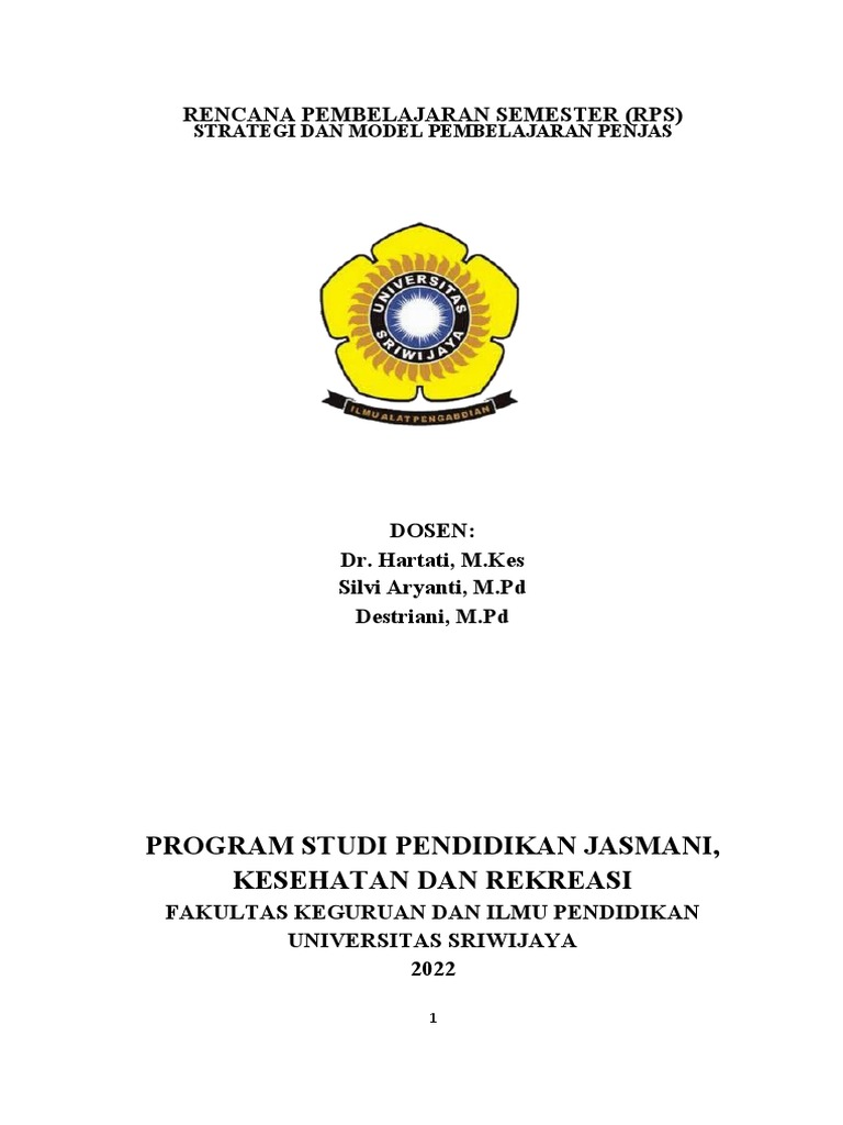 RPS Strategi Model Pembelajaran | PDF
