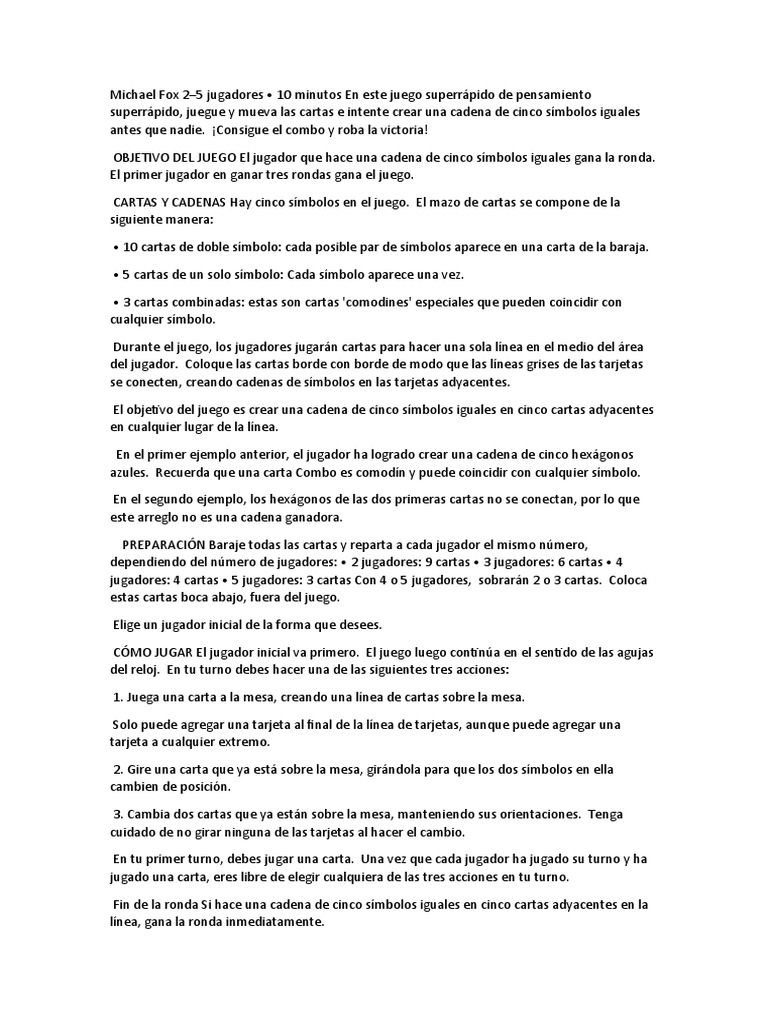 Combo | PDF | Juego de azar | Juegos de mesa