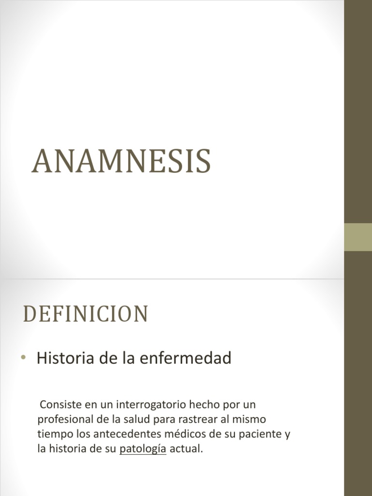 ANAMNESIS | PDF