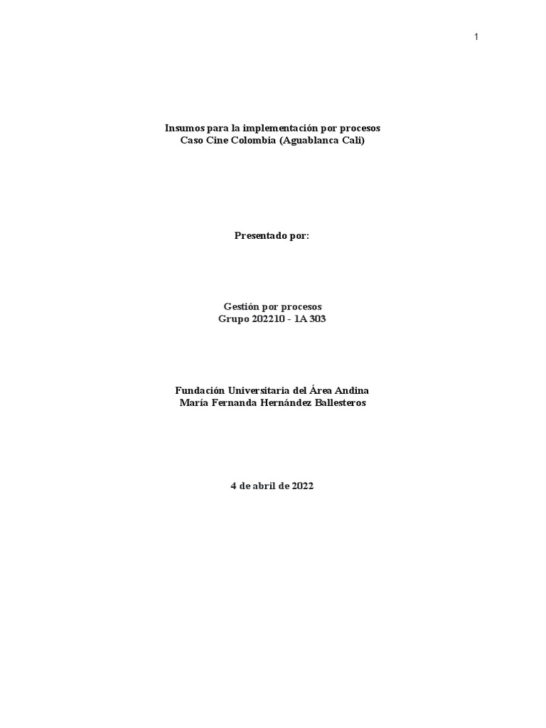 Caso Cine Colombia - Eje 4 - Grupo 202210-1A-303 | PDF
