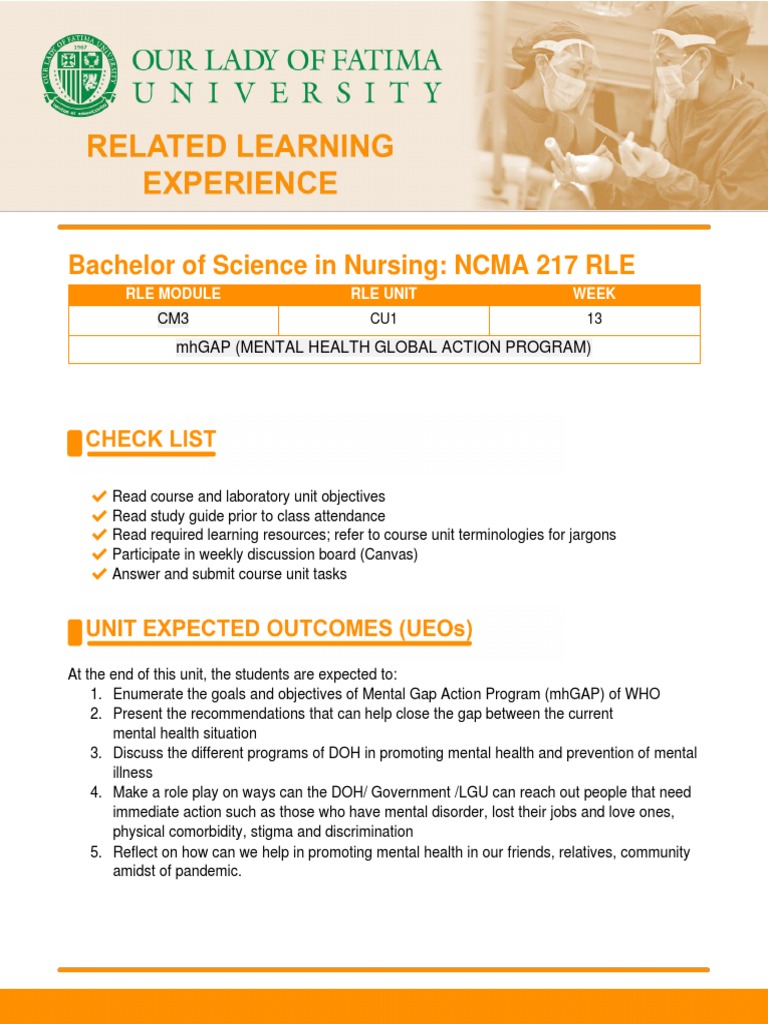 (1.2) WEEK 13 Mental Health Global Action Program | PDF