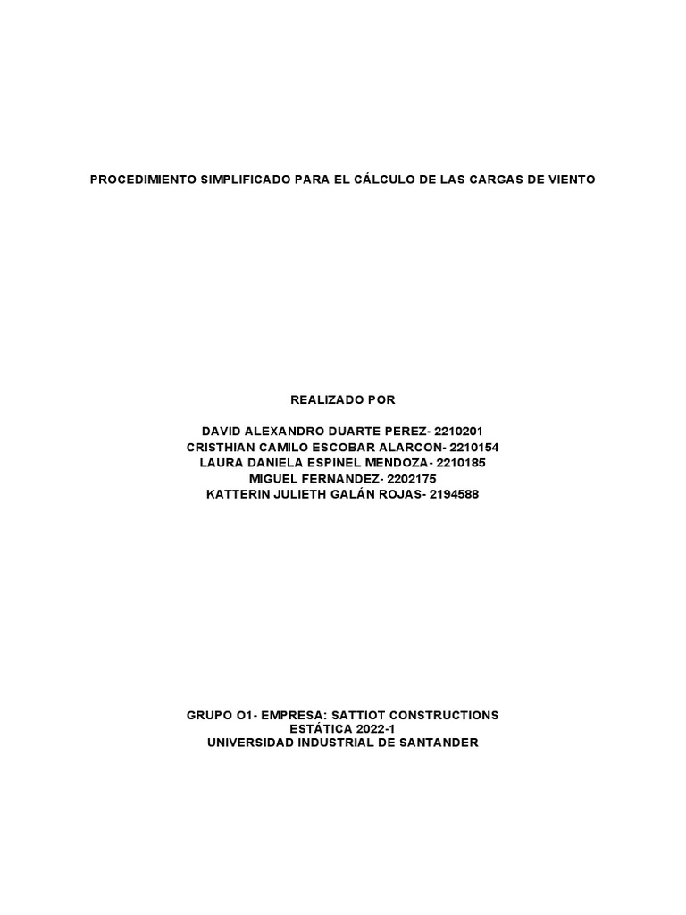 Procedimiento para Calcular Cargas de Viento | PDF | Herida | Barlovento y sotavento