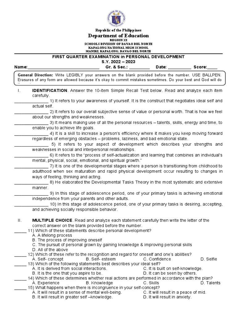 PerDev 1st Quarter | PDF