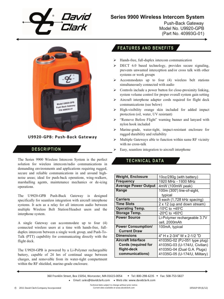 U9920-GPB Data Sheet | PDF