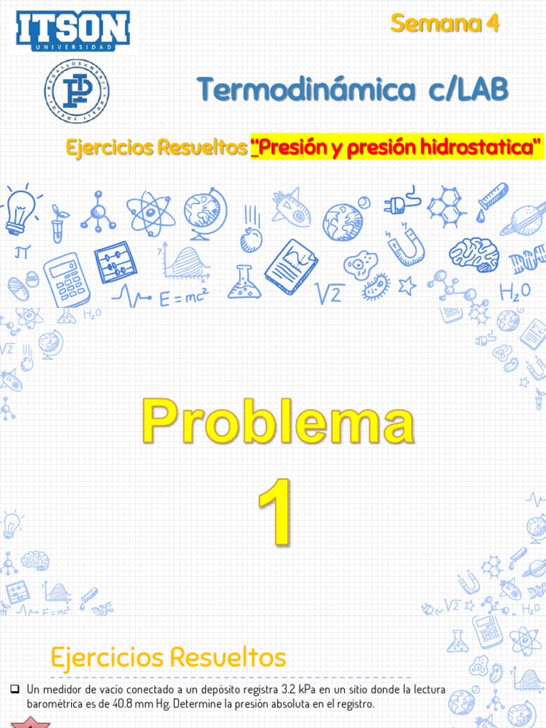 Ejercicios Resueltos De Presión Y Presión Hidrostática Pdf Pascal
