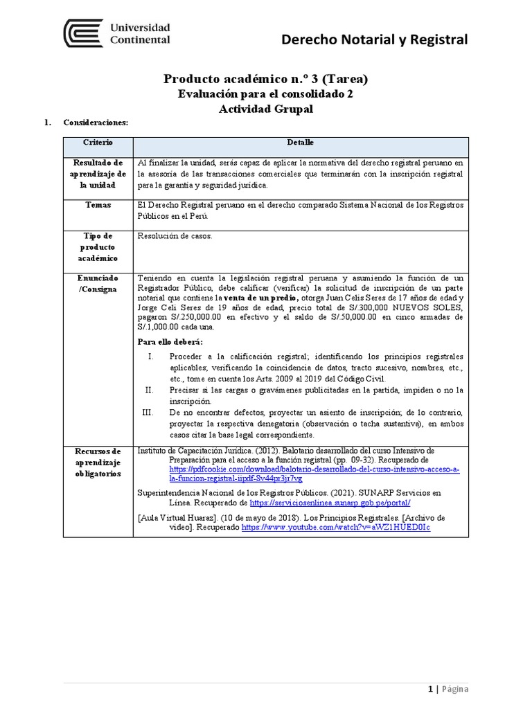 Producto Académico N.º 3 (Tarea) .VF | PDF | Perú | Evaluación