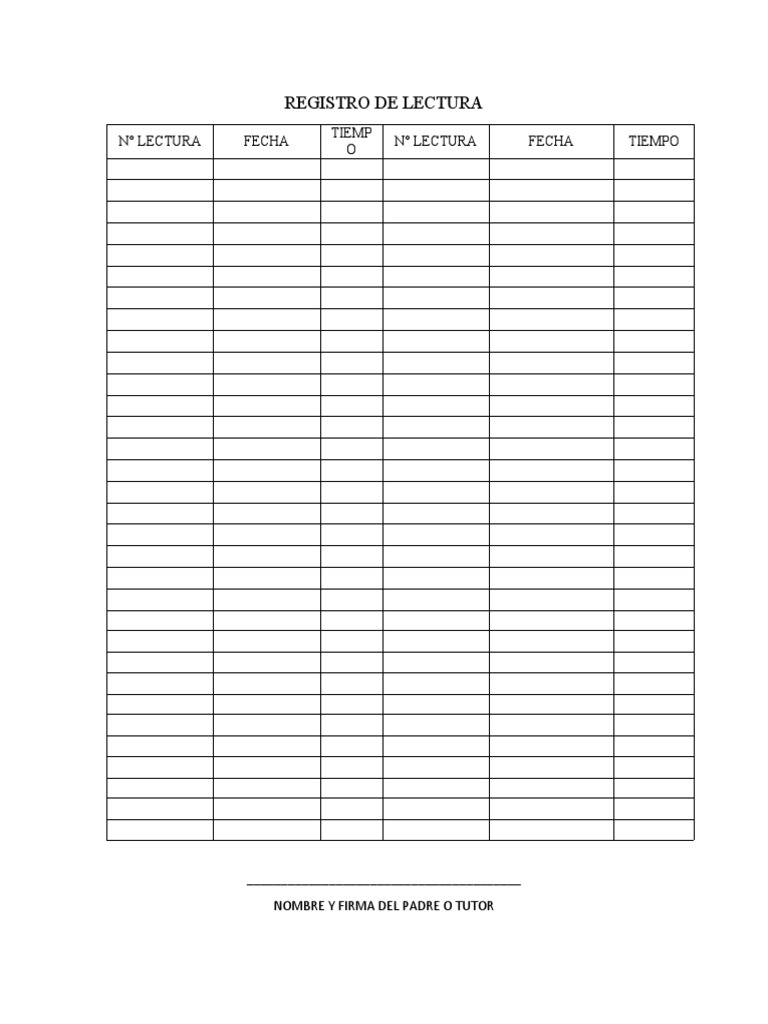 Registro de lectura diaria de un estudiante | PDF
