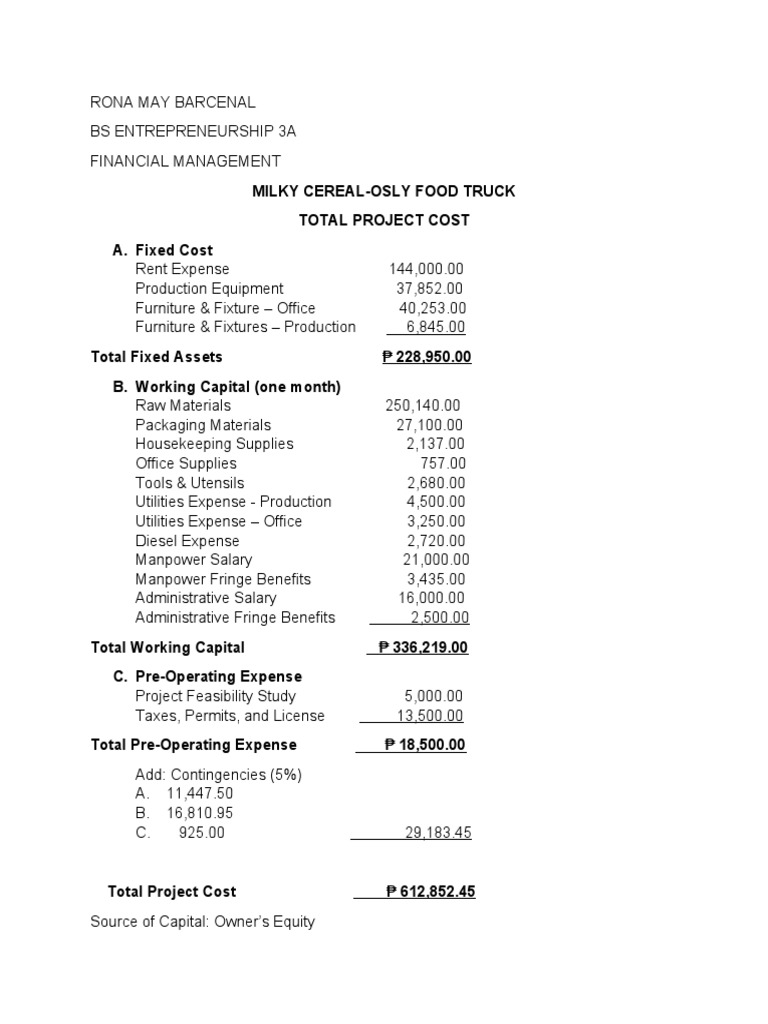 Total Project Cost | PDF | Expense | Depreciation