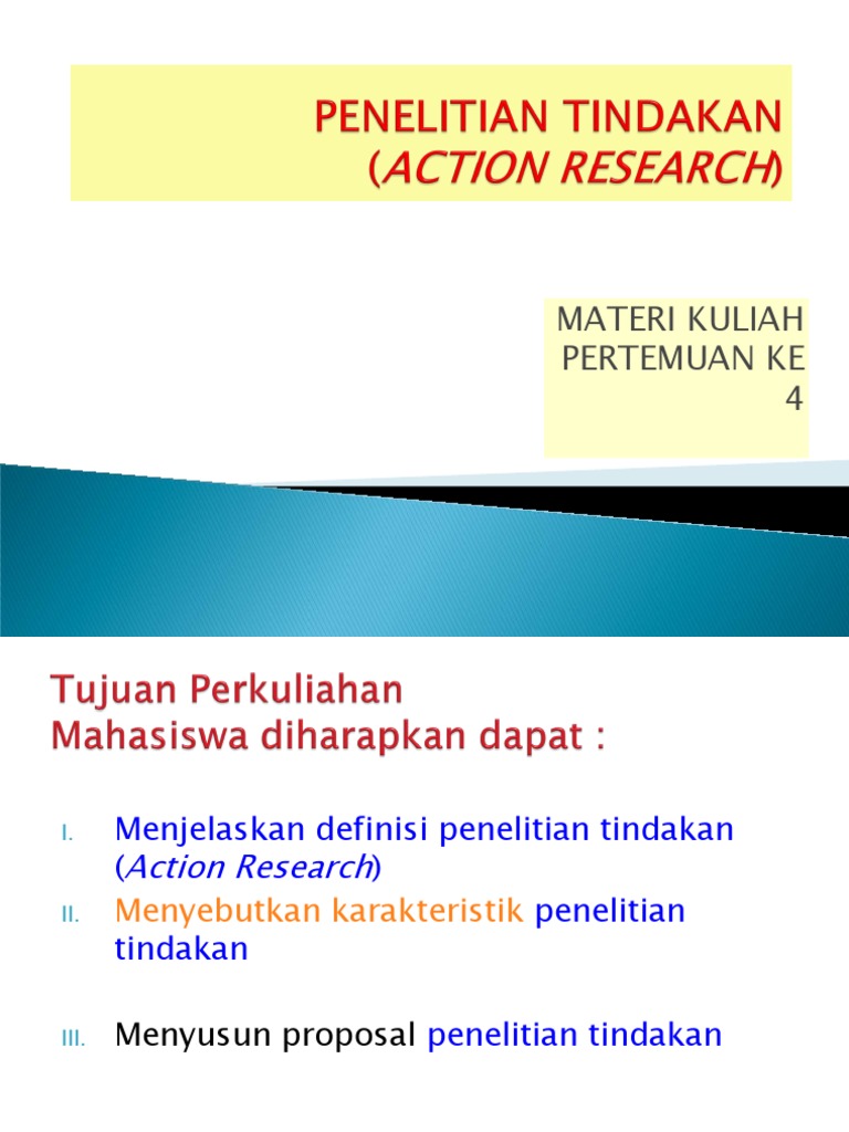 4a.cv. Penelitian Tindakan (Action Research) | PDF