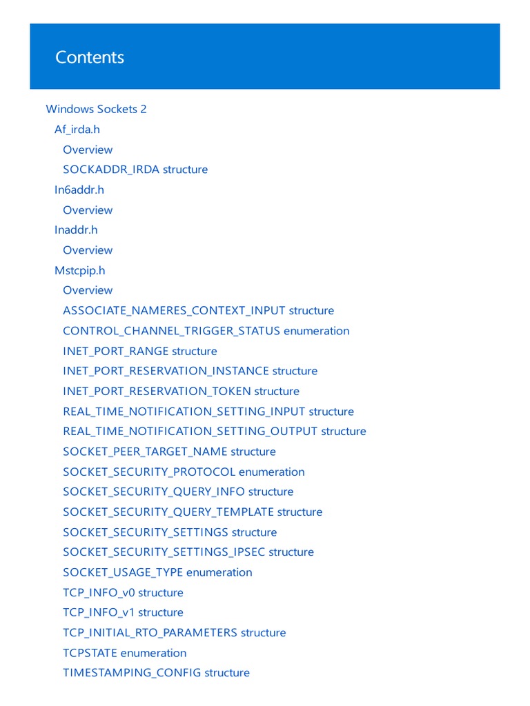 Winsock2 Cplus Microsoft Dev | PDF | Network Socket | Ip Address