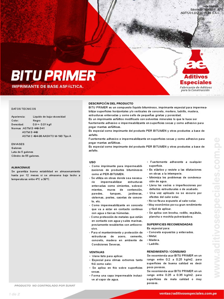 Ficha Tecnica - Bitu Primer | PDF