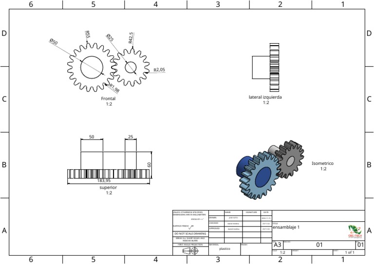 Assembly 1 Drawing 1 | PDF
