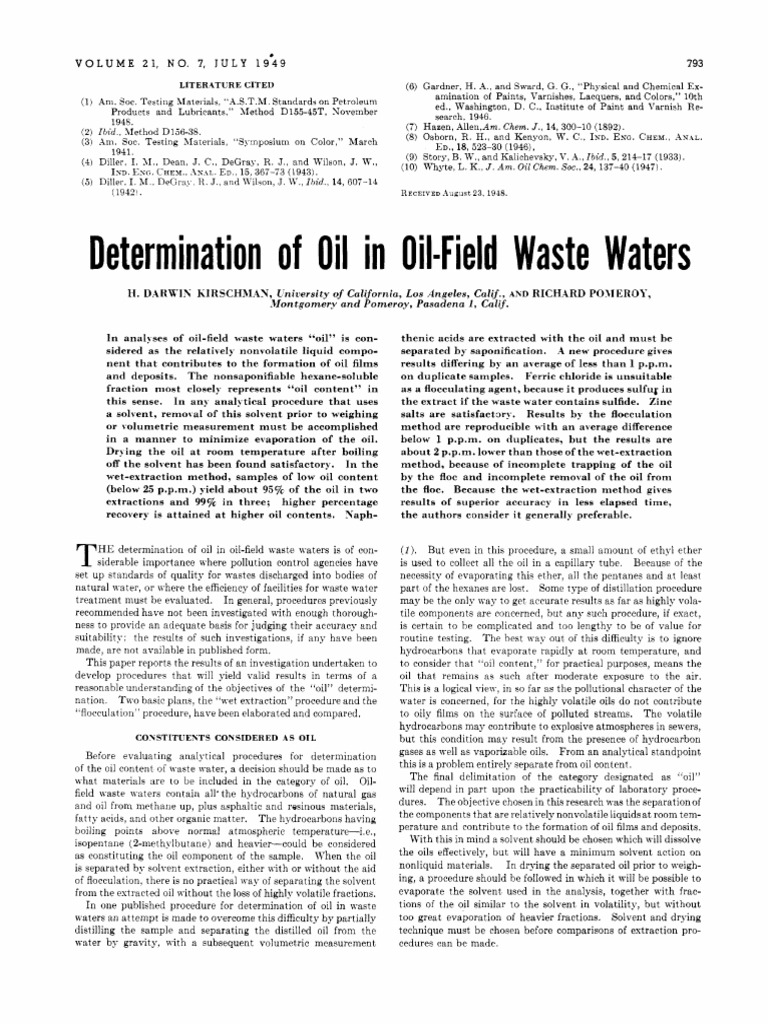 Kirschman 1949 | PDF