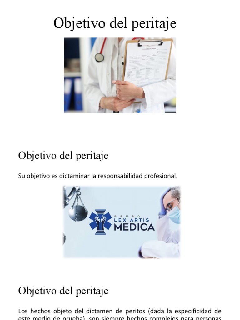 Objetivo Del Peritaje | PDF