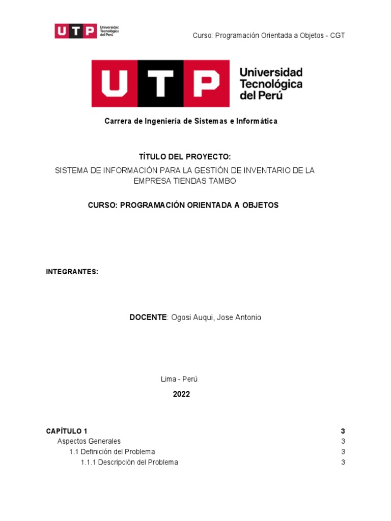 (ACV-S03) Semana 03 - Tema 01 Tarea - Avance de Proyecto Final 1 | PDF ... (ACV-S03) Semana 03 - Tema 01 Tarea - Avance de Proyecto Final 1 | PDF ...