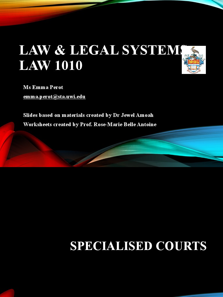 Law Legal Systems - Topic 8 - Specialised Courts | PDF | Tribunal ...