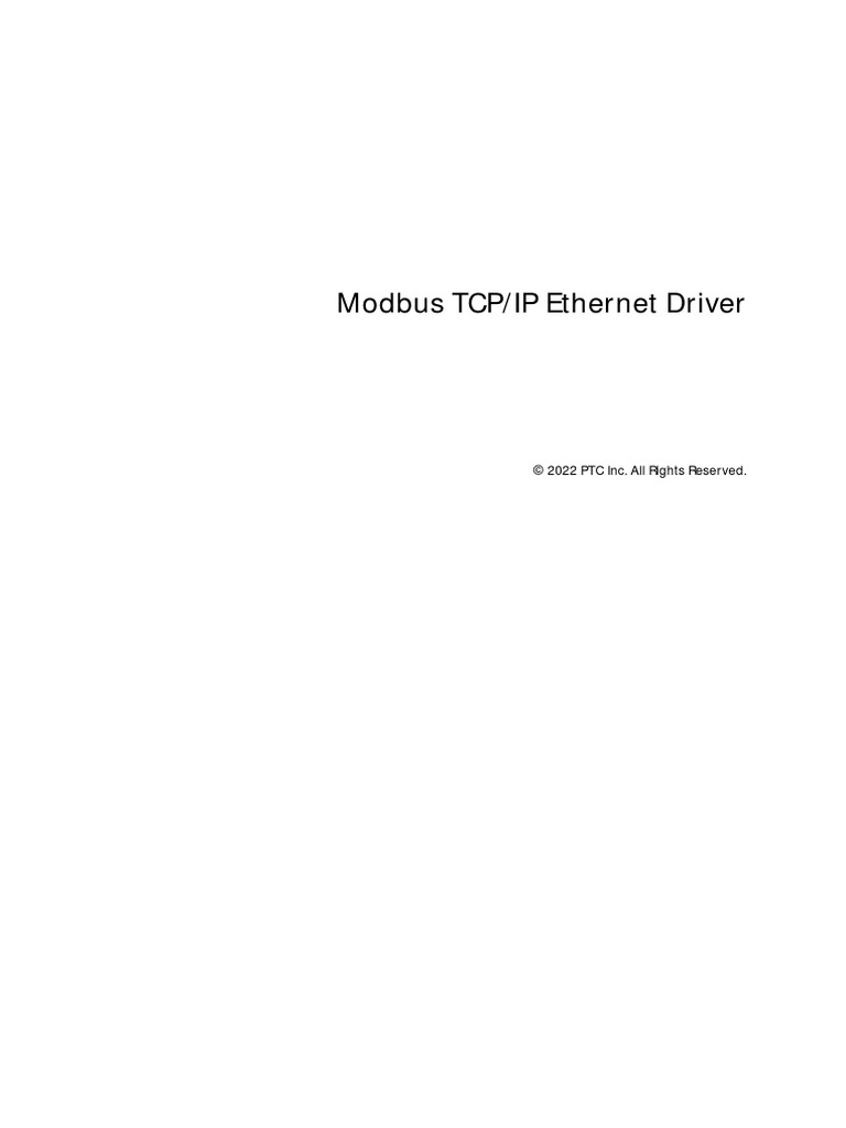 Modbus Ethernet Manual | PDF | Computer Network | Transmission Control Protocol