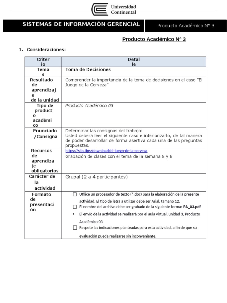PA 03 Sistemas de INformaci N Gerencial | PDF