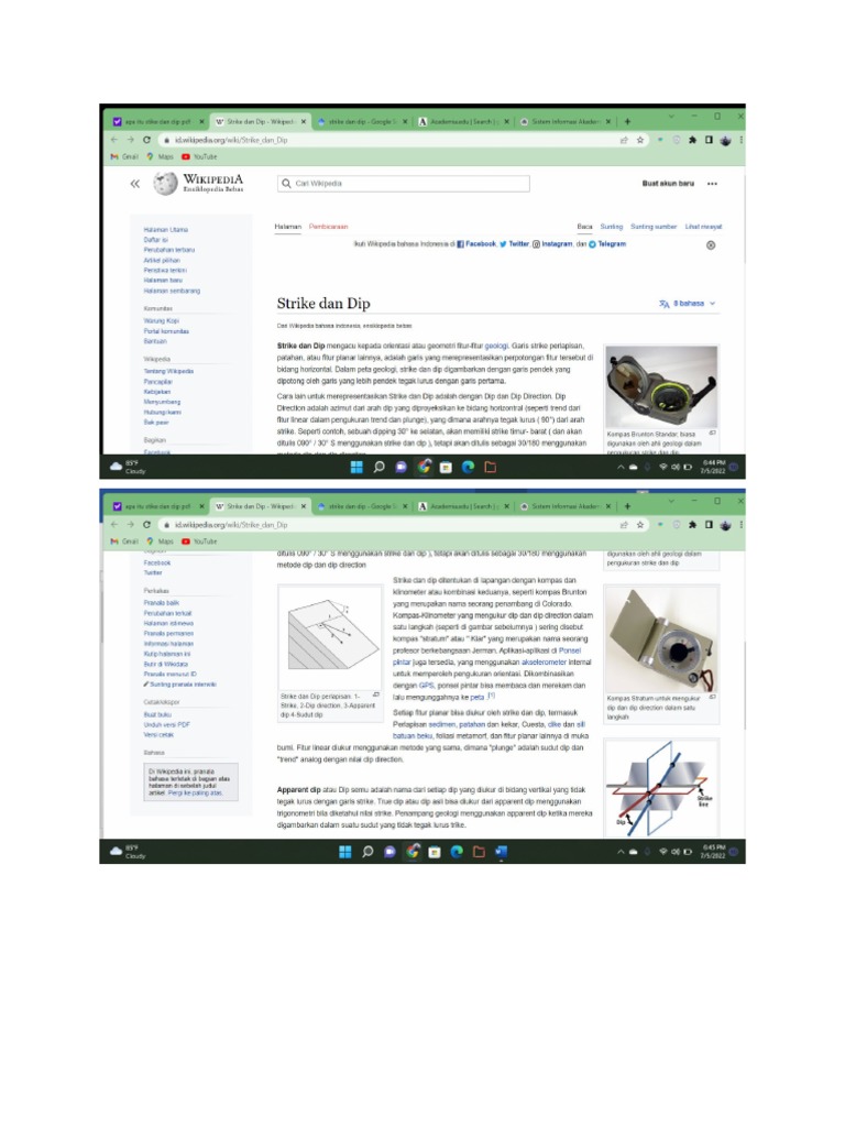 Definisi Strike dan Dip dalam Geologi | PDF | Ilmu Sosial | Metode ...