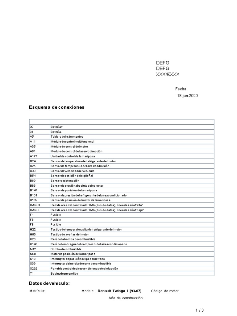 Diagrama Electrico y Pin Out de La Ecu Simens Sim 32 | PDF