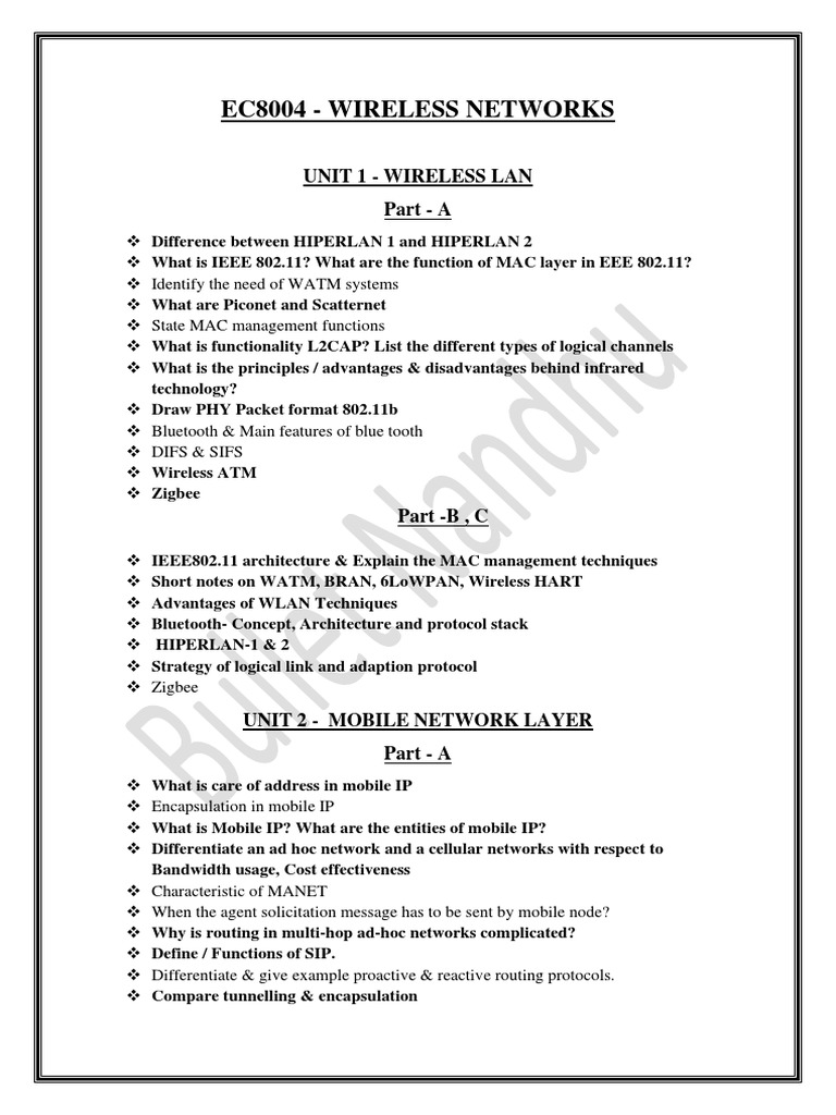 EC8004 Bullet Nandhu Reg 2017 | PDF | Wireless Lan | Computer Network
