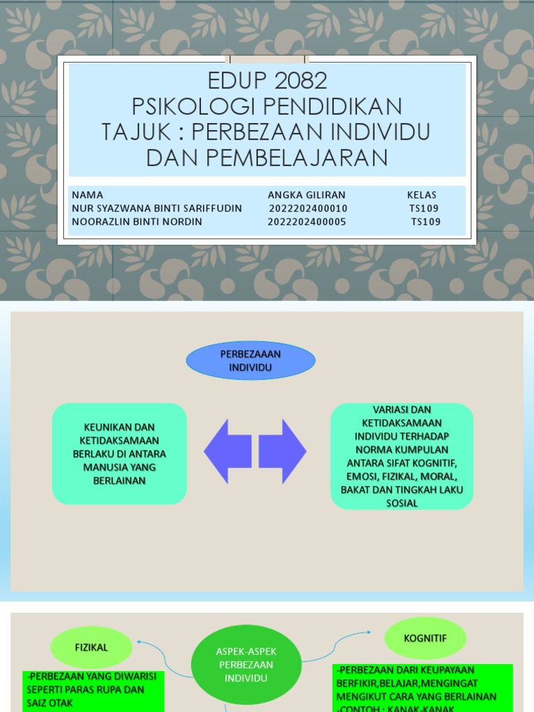 Perbezaan Individu dalam Pembelajaran | PDF