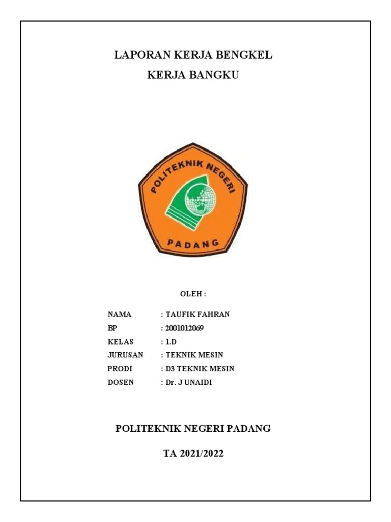Laporan Kerja Bangku Taufik Fahran | PDF