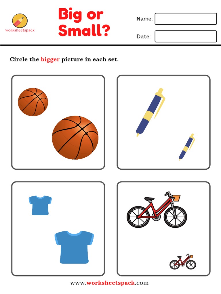Big and Small Worksheets | PDF