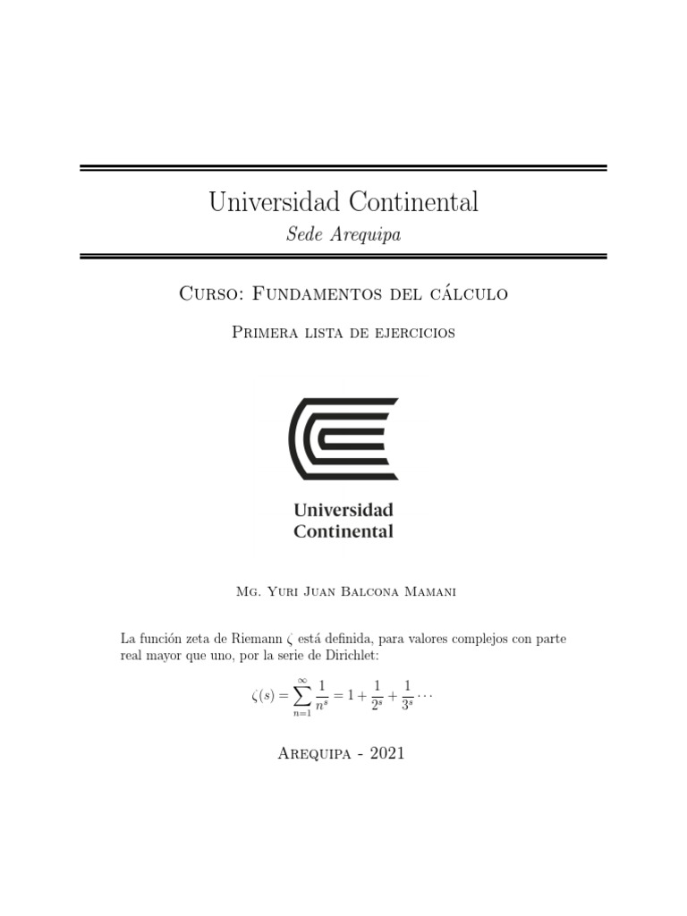 Primera Lista de Ejercicios | PDF