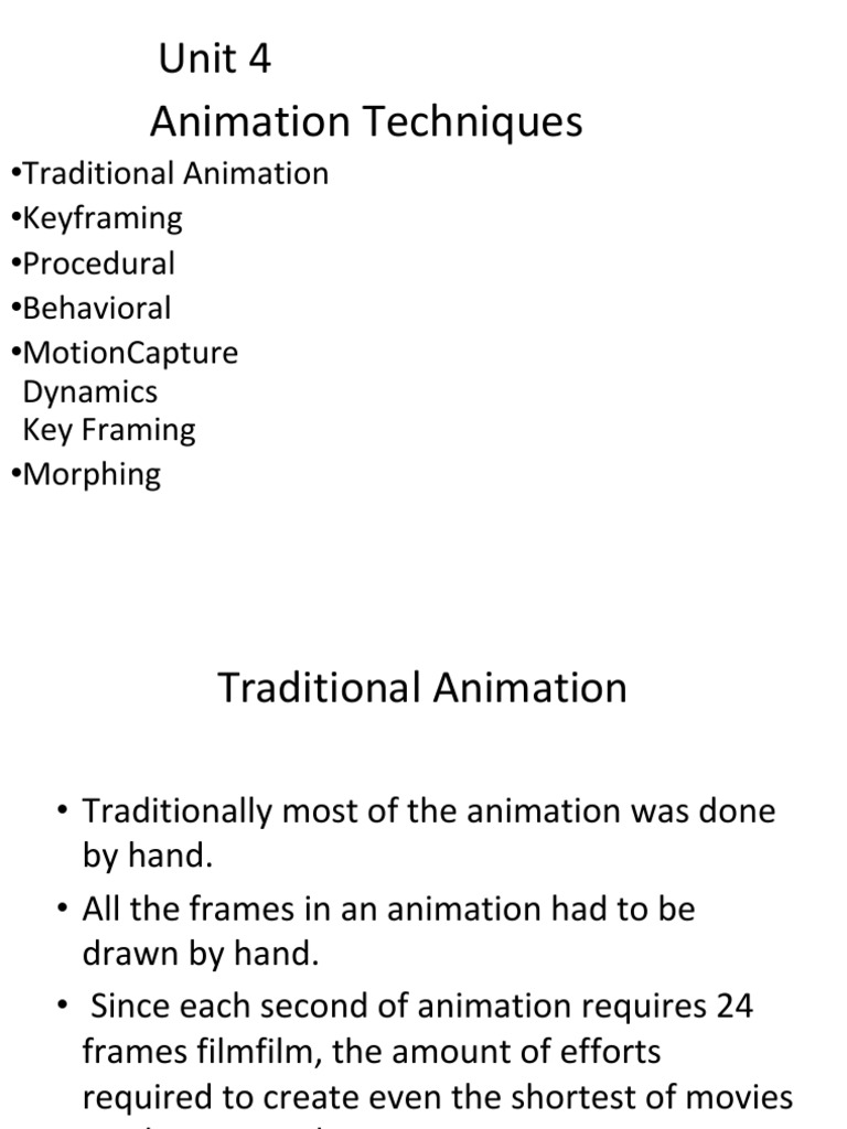 Animation Techniques: A Comparison of Traditional Animation, Keyframing ...